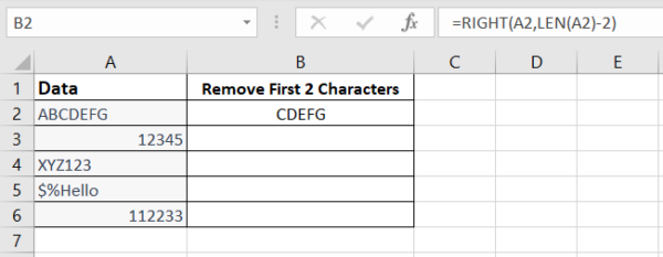How to Remove First Two Characters in Excel: Excel Hack - Excel Master ...